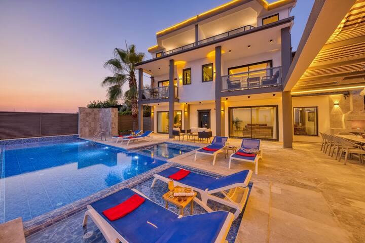 Sea View Villa For 10 People In Kalkan Akbel - Kalkan