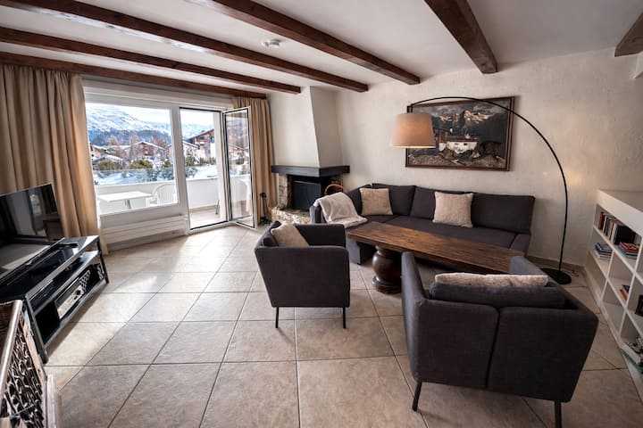 Alpine View Apartment | Pool & Sauna - Sils im Engadin