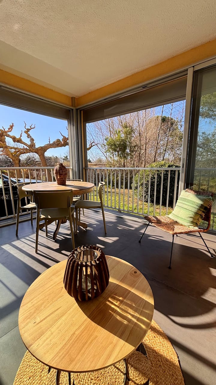 Parking Privé Et Sécurisé, Wifi, Terrasse, Chambre - Sérignan