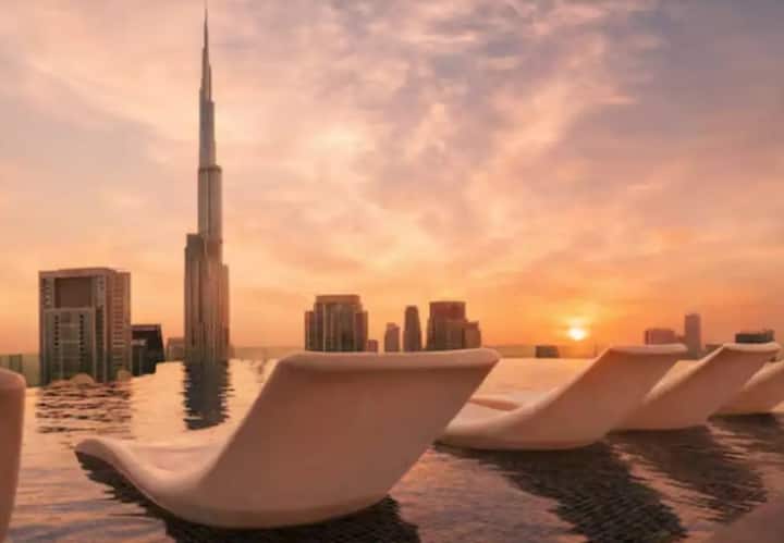 1 Br Panoramic Infinity Pool Burj Khalifa View - Dubaï