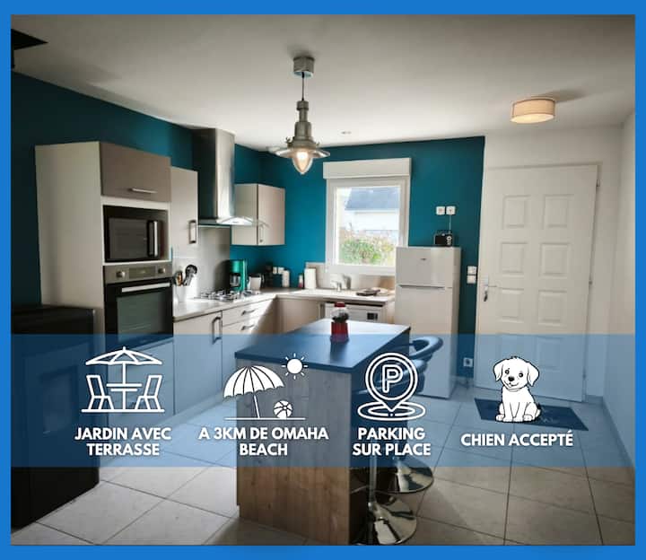 Sweet Omaha, Cosy, Jardin Près Plage Omaha, - Vierville-sur-Mer