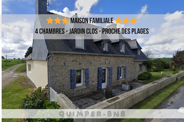 Maison Familiale à La Campagne – Plages à 2 Km - Locronan