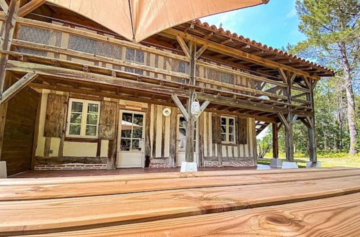 Maison Landaise Traditionnelle 6 Personnes - Lit-et-Mixe