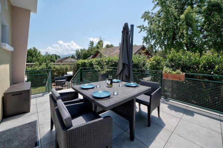 Le Bach - 5 Min Du Lac D'annecy Terrasse & Parking - Annecy