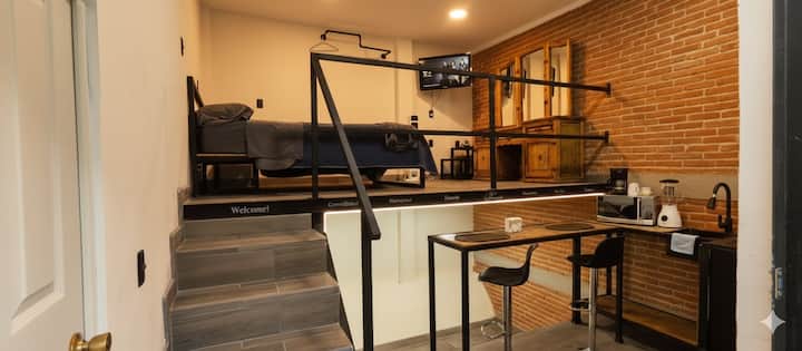 Loft Céntrico 2 Personas Moderno,seguro Y Equipado - Puebla