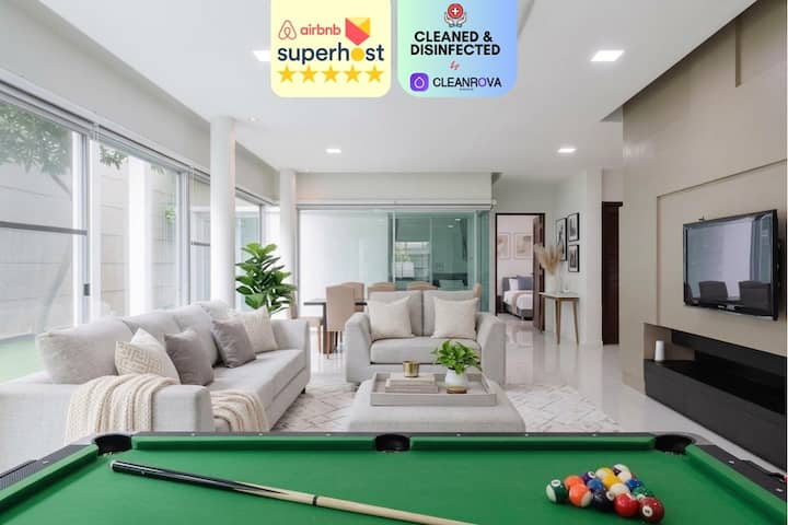 Luxurious 6br Villa W/ Pool Table, Garden & Ps5 - Bangkok
