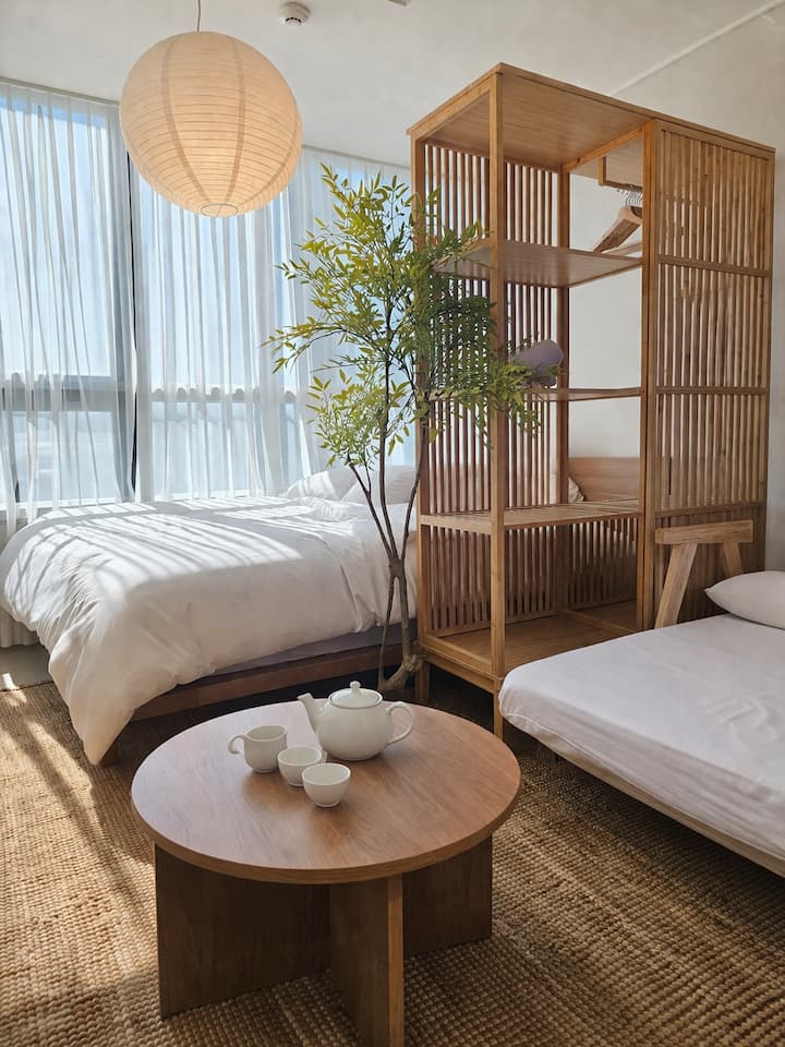 송도 탁트인 고층뷰 감성숙소 - Incheon