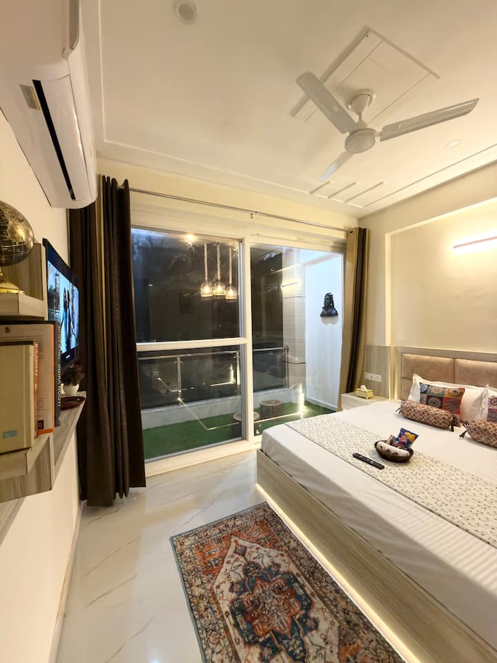 Sukh Sansaar | Luxury Mountain View 1bhk. - 리시케시