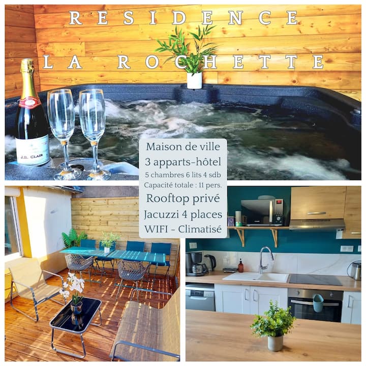 Maison De Ville Spécial Groupe Jacuzzi Rooftop - Roanne