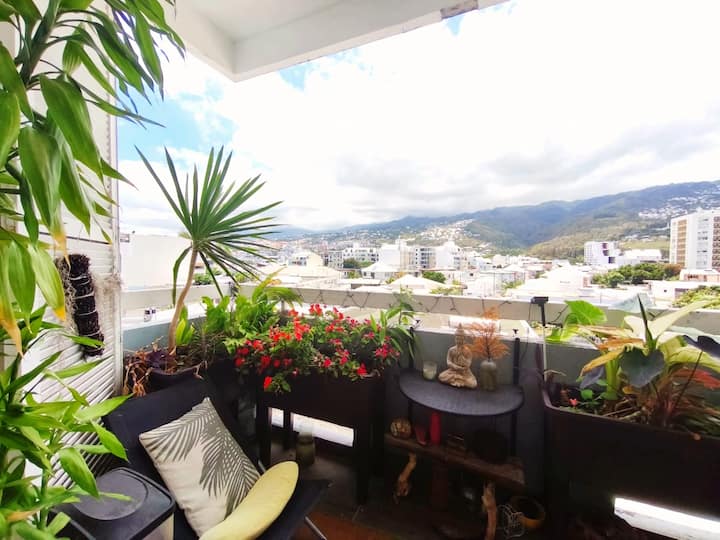 T3 Centre St-denis Terrasse Vue Mer Et Montagne - Saint-Denis, Reunión