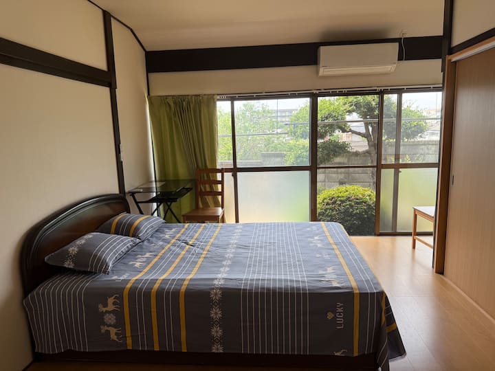 日本50年代老式木建房 3号房间 无线网合用卫生间 洗澡间  双人床 - Okayama