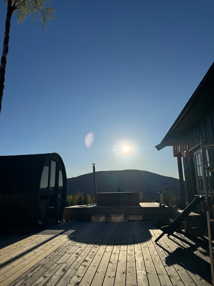 Moderne Hytte I Hurdalslia Med Nydelig Utsikt - Norway