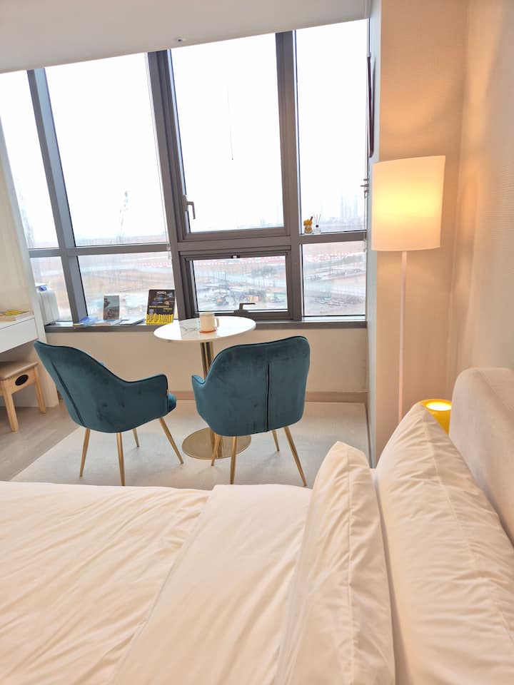 [정스테이] #레지던스 송도#인천공항 30분 #달빛축제공원역 #슈퍼싱글침대 2개 - Incheon