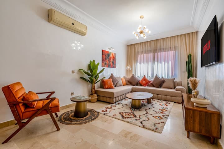 Spacious 2br Apartment • Balcony • Near Majorelle - Marrakech