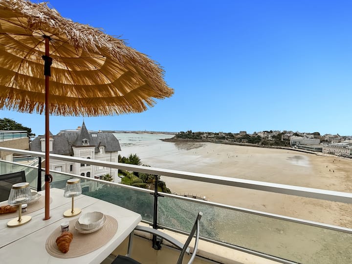 Le Crystal - Vue Mer & Accès Plage - Parking Privé - Dinard