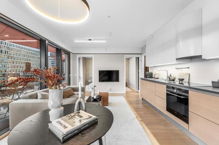 Moderne Perle I Bjørvika- Balkong Med Sjøutsikt - Oslo