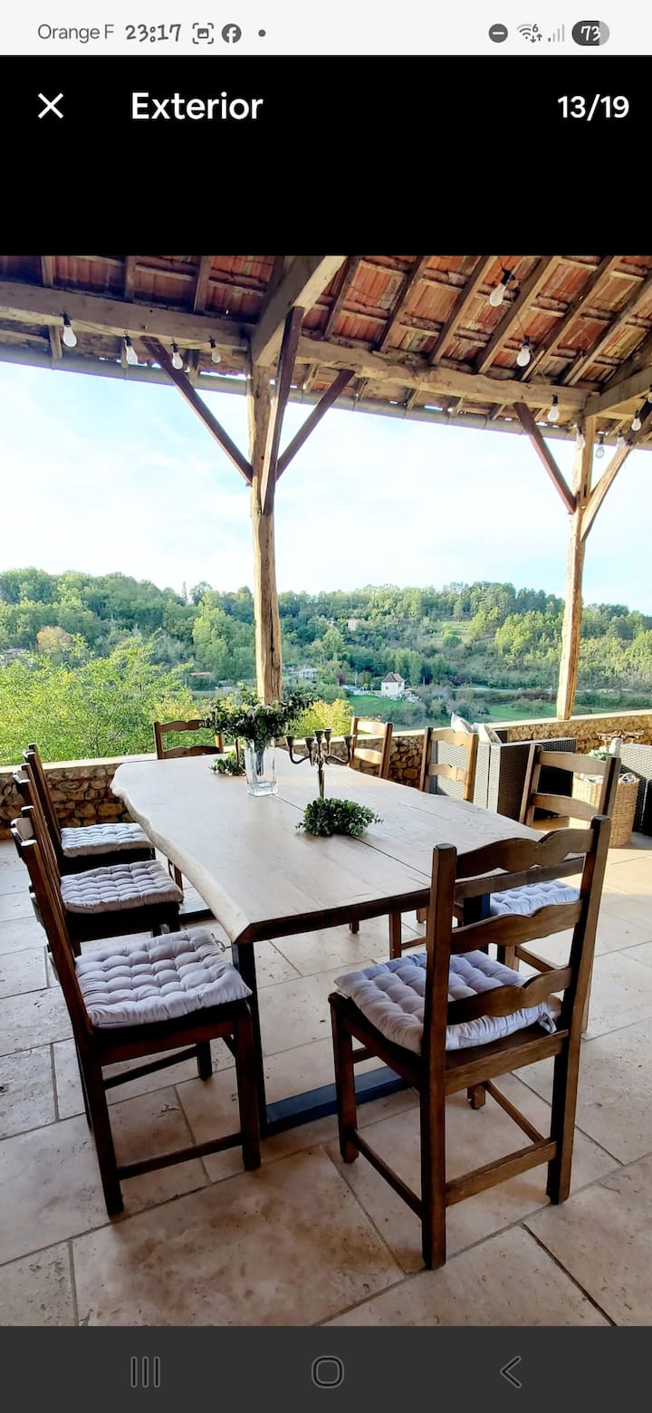 Ferme Rénovée Avec Piscine Chauffée + Vues - Dordogne