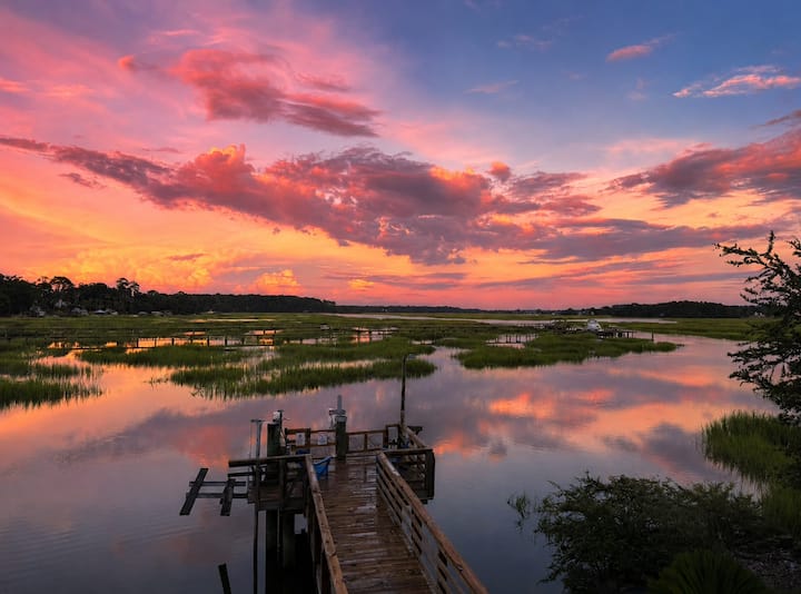 Waterfront Escape W/private Dock +Fire Pit Near Dt - Savannah, GA