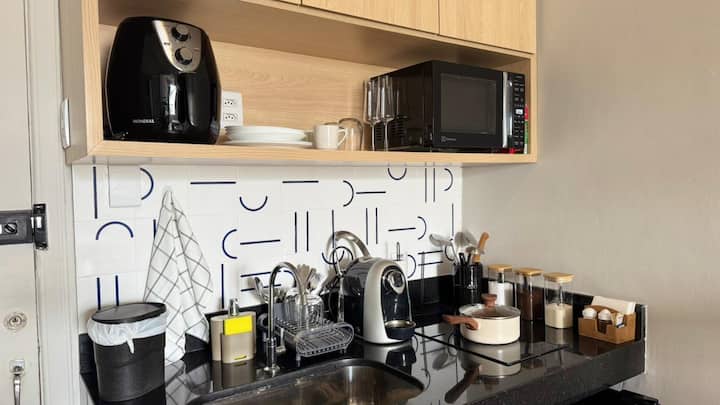 Loft Moderno No Centro | Cama King + Ar - Belo Horizonte