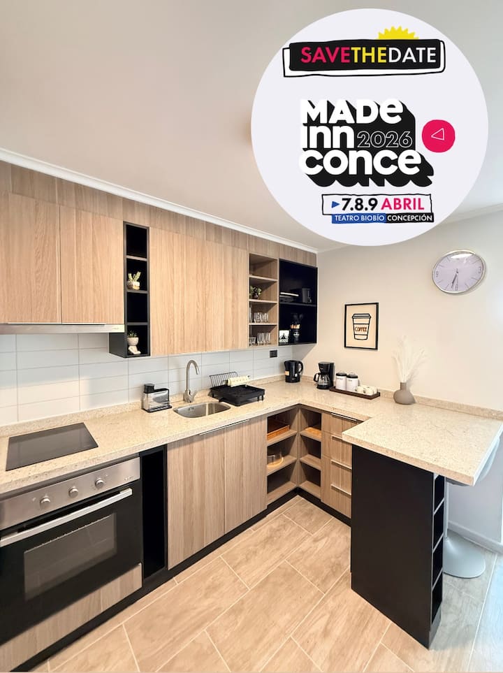 Studio Moderno Con Vista Panorámica Full Equipado - San Pedro de la Paz