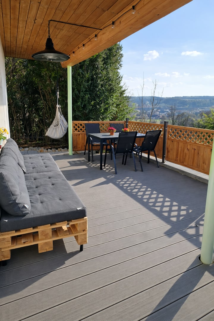 Chalet Mit Sauna, Kamin & Fernblick Im Steigerwald - Beieren