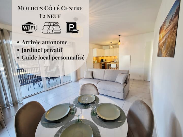 T2 Neuf Centre • Terrasse & Jardinet • Parkings - Moliets-et-Maa