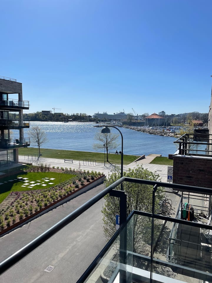 Fin Leilighet Med Utsikt Mot Sjø Og Strand - Kristiansand
