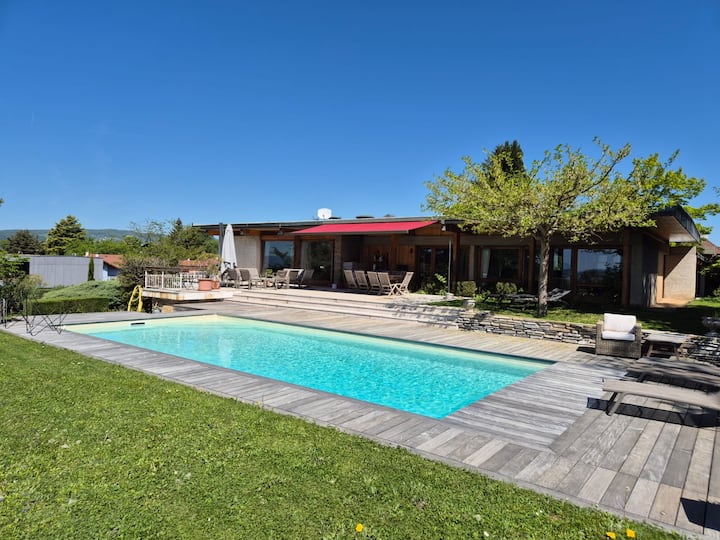 Maison D'architecte - Piscine Chauffée - Tennis - Cruseilles
