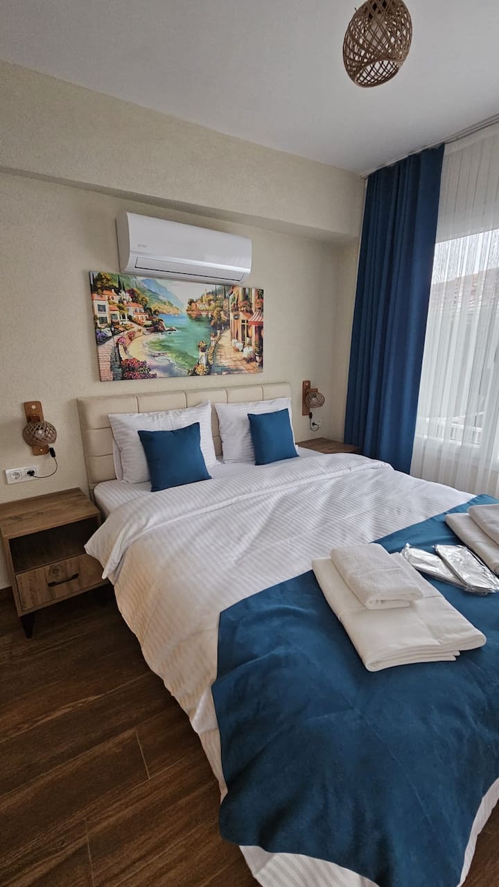 Kalleis Pansiyon Zimmer Großem Balkon - Sığacık