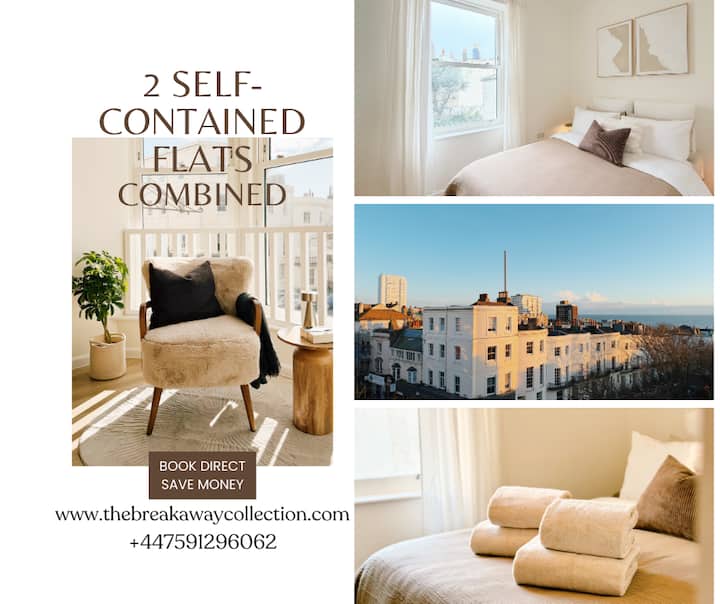 2 Self-contained Seaview Flats | Group Breakaway - Brighton