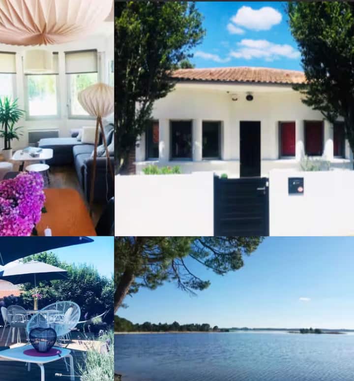 Charmante Maison Lumineuse Au Bord Du Lac - Sanguinet