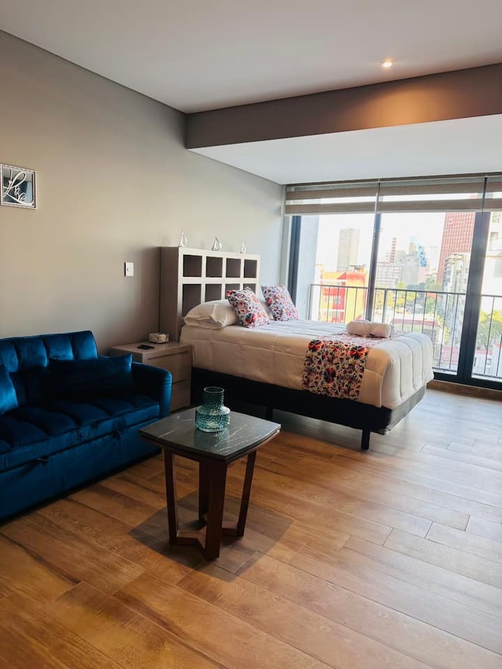 Loft Balcon Revolucion - Moderno Y Centrico 2p - Mexico City