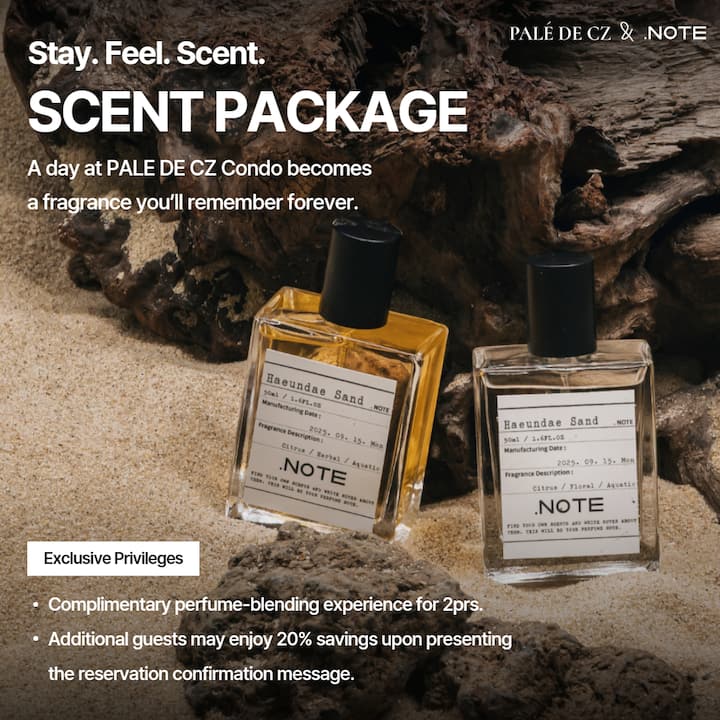 Scent Package #닷노트#.Note #향수조향 4인포함 #4더블 #해운대#취사가능 - Busan