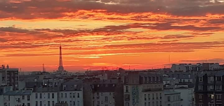 Panoramic View Of Paris: Sacré-cœur & Eiffel Tower - Paris