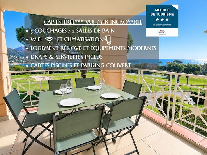 Piscines & Golf Vue Mer Exceptionnelle 2ch/2sdb - Agay