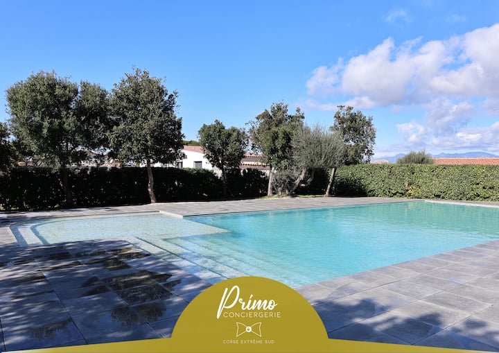 Perla Di Sole, Mini Villa 2 Ch Piscine Bonifacio - Plage du petit Sperone