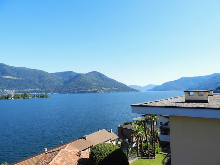See-panorama Pur: Barrierefreie 2 Zimmer-wohnung - Ronco sopra Ascona