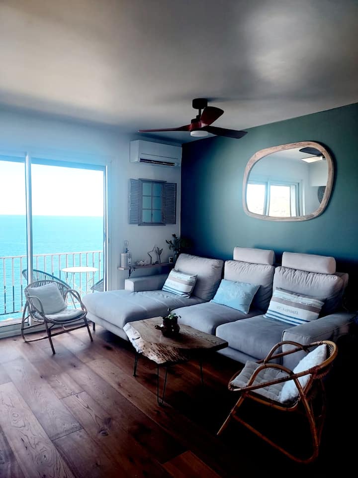 Maison Vue Mer Les Pieds Dans L'eau - Colera