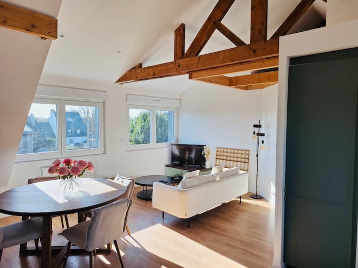 Charmant Appartement Sous Les Combles - Parking - Ploemeur