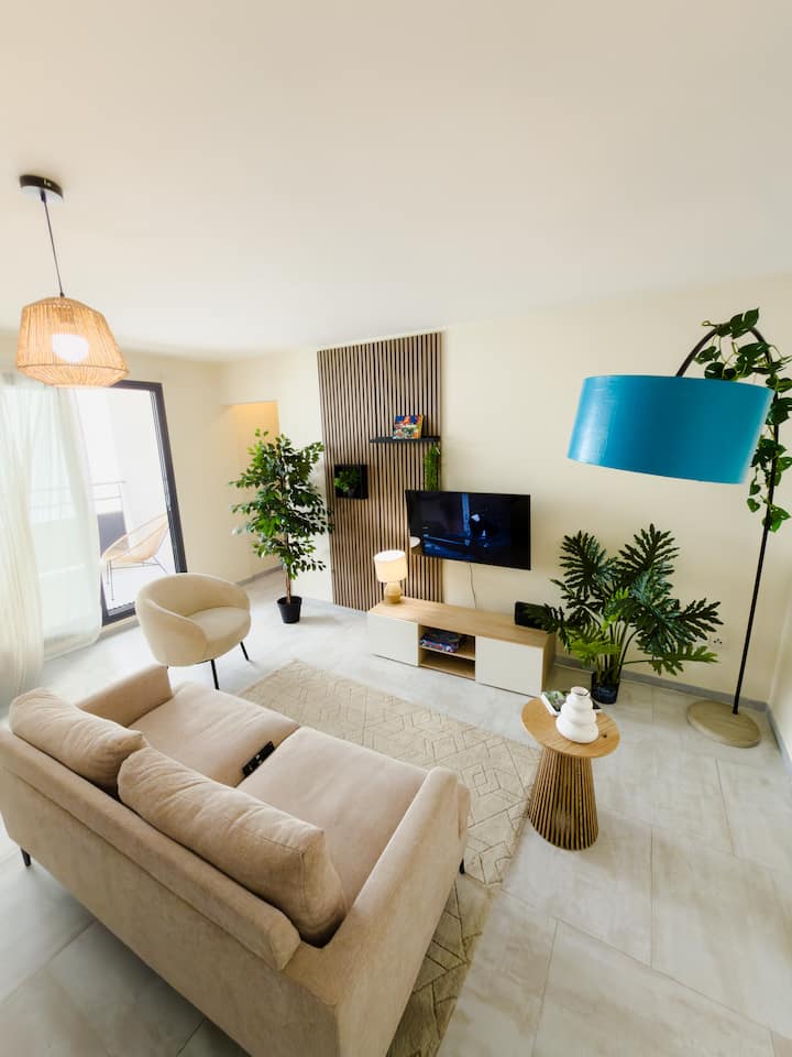 T2 Confortable Parc Trinité + Terrasse & Clim - Saint-Denis, La Réunion