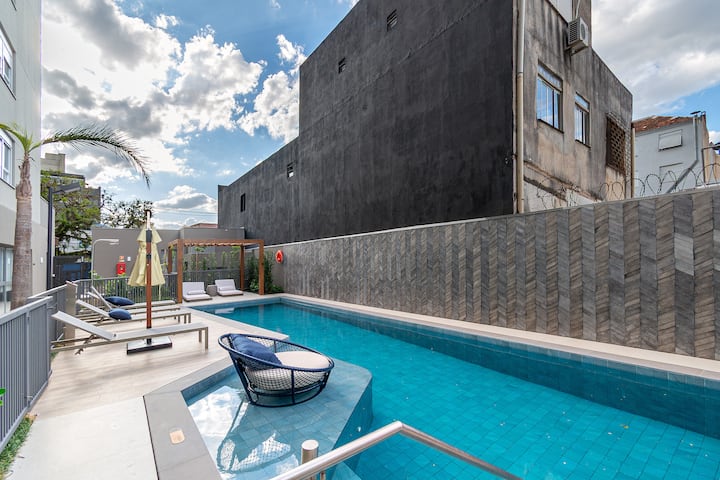 5min - Consulado Americano | Wifi Piscina Garagem - Porto Alegre