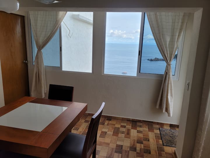 Dpto. Acogedor Vista Al Mar Cerca De Playa Caleta - Acapulco