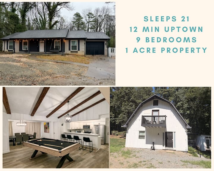 9br Retreat  Sleeps 21  12 Min To Uptown - Charlotte, NC