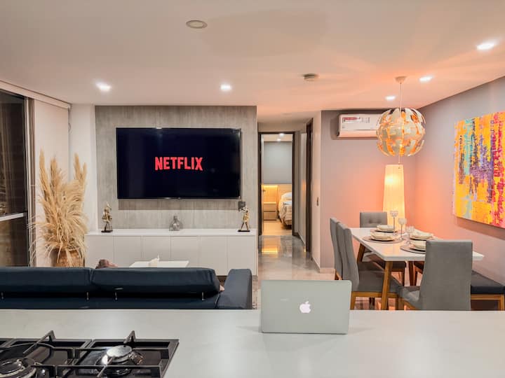 3br Apt Ac With Pool Gym Sauna, Bbq 10 Min Poblado - Medellín