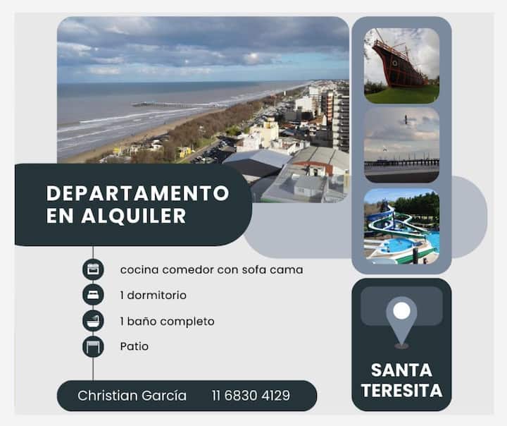 Depto. Pb Con Patio En Santa Teresita - Santa Teresita