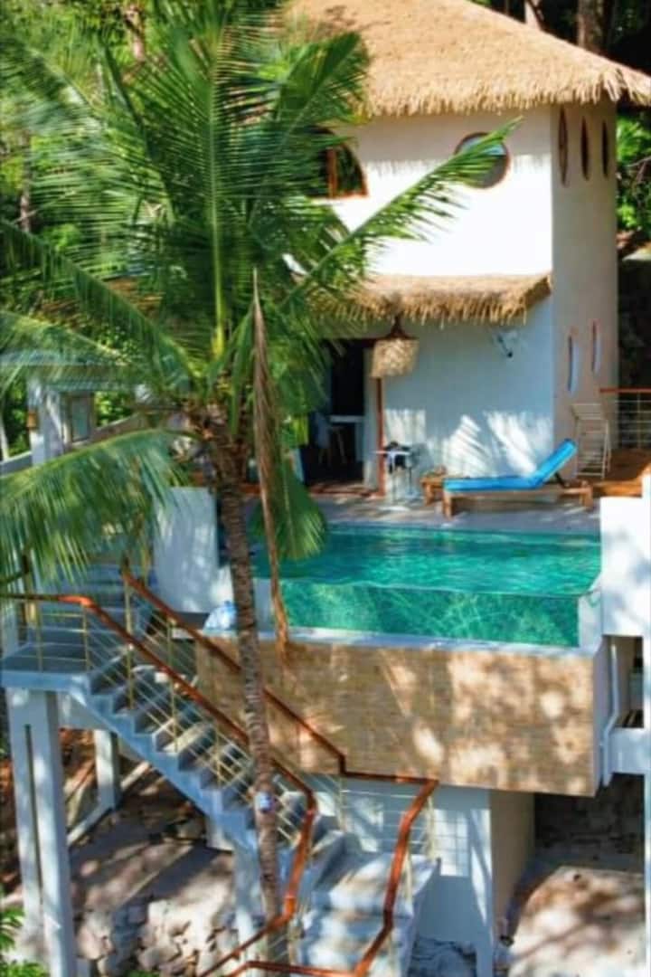 Nid 1 Maison 1 Chambre 2 Lits, Piscine Privée - Ko Pha Ngan