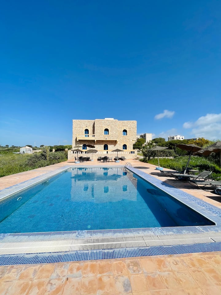 Villa Avec Piscine, 6 Chambres Et Vue Sur Mer - Marocco