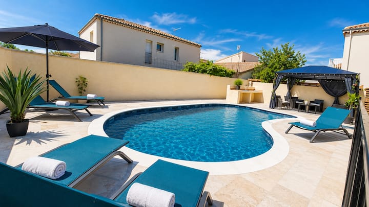 Villa Des Romarins Piscine Bali Jacuzzi 10 Pers - Montélimar