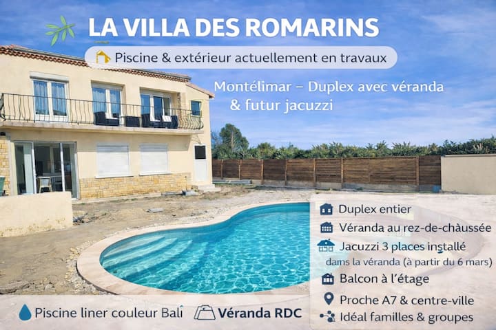 Villa Des Romarins – Piscine Bali & Jacuzzi - Viviers