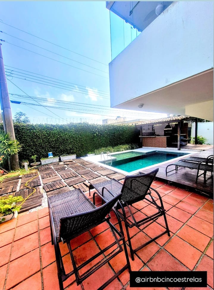 2min Da Praia C/ Piscina/3quartos/3ar/vaga/wi-fi - Guarujá